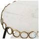 Chain Link White Marble Side Table From Uttermost | Coleman Furniture
