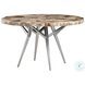 Signature Designs Fossilized Shell And Silver Caldera Round Dining ...