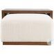 Hudson Ivory Boucle Sliding Cocktail Ottoman From Jofran | Coleman ...