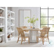 Post White And Warm Tone Round Dining Table From ART | Coleman Furniture
