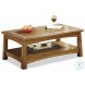Craftsman Home Americana Oak Rectangular Cocktail Table from Riverside Furniture | Coleman Furniture