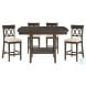 Balin Dark Brown Lazy Susan Counter Height Dining Room Set from ...