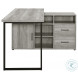 Hertford Grey Driftwood And Black L-Shape Desk From Coaster Furniture ...