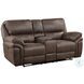 Proctor Brown Double Power Reclining Console Loveseat From Homelegance ...