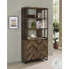 Millbrook Rustic Oak Herringbone And Gunmetal Bookcase From Coaster ...