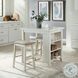Brook Creek White 3 Piece Storage Counter Height Dining Set From ...