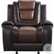 Briscoe Light And Dark Brown Glider Reclining Chair from Homelegance ...