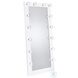 Zayan White High Gloss Floor Mirror With Lighting From Coaster ...