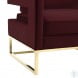 Avery Maroon Velvet Chair from TOV | Coleman Furniture