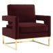 Avery Maroon Velvet Chair from TOV | Coleman Furniture