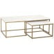 Carrera White Marble And Brushed Gold Nesting Coffee Table From Essentials for Living | Coleman ...