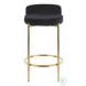 Chloe Black Velvet Counter Height Stool Set of 2 from Lumisource ...