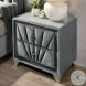 Carissa Gray Upholstered Nightstand | HomeGalleryStores.com | CM7164N