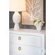 Cora White Textured Linen 3 Drawer Curved Front Chest From Worlds Away ...