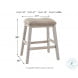 Skempton White and Light Brown Counter Height Bar Stool Set of 2 from ...