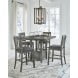 Hallanden Gray Rectangular Extendable Counter Height Dining Room Set ...