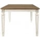 Realyn Chipped White Extendable Rectangular Dining Table from Ashley | Coleman Furniture