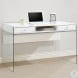 Dobrev Glossy White Computer Desk from Coaster (800829) | Coleman Furniture