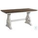 Drake Rustic White and French Oak Extendable Trestle Dining Table From ...