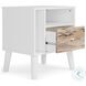 Piperton Two Tone Brown and White 1 Drawer Nightstand From Ashley Furniture | Coleman Furniture