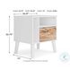 Piperton Two Tone Brown and White 1 Drawer Nightstand From Ashley Furniture | Coleman Furniture