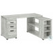 7421 Grey L Shaped Computer Desk From Monarch | Coleman Furniture