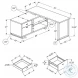 7713 Cherry and Black 72" Computer Desk From Monarch | Coleman Furniture