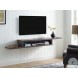 Wall Mounted Laminated Skyline Gray 72" Asymmetrical Console Table from ...