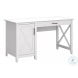 Key West Pure White Oak 54" Computer Desk with Keyboard Tray and ...