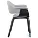 Adalyn Gray Faux Leather And Black Wood Dining Chair From Armen Living ...