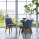 Azalea Blue Side Chair Set of 2 From Armen Living | Coleman Furniture
