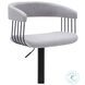Calista Light Gray Adjustable Swivel Bar Stool From Armen Living ...