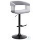 Calista Light Gray Adjustable Swivel Bar Stool From Armen Living ...