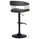 Calista Black And Golden Bronze Adjustable Swivel Bar Stool From Armen ...