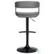 Calista Gray And Golden Bronze Adjustable Swivel Bar Stool From Armen ...