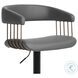 Calista Gray And Golden Bronze Adjustable Swivel Bar Stool From Armen ...