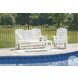 Hyland Wave White Outdoor Swivel Glider Chair From Ashley Furniture ...