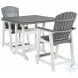 Transville Gray And White Outdoor Counter Height Bar Stool Set of 2 ...