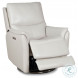 Salem Rainer Ivory Swivel Power Recliner with Power Headrest And Power ...