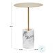 Symbol Gold Metal And White Marble Side Table From Lumisource | Coleman ...