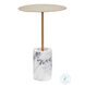 Symbol Gold Metal And White Marble Side Table From Lumisource | Coleman ...