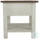 Bolanburg Antique White Weathered Gray Rectangular End Table from Ashley | Coleman Furniture