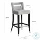 Hart Grey Velvet Bar Stool from TOV | Coleman Furniture