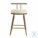 Juniper Cream Velvet Bar Stool From TOV | Coleman Furniture