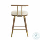 Juniper Cream Velvet Counter Height Stool From TOV | Coleman Furniture
