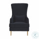 Alina Black Tall Tufting Wingback Chair from TOV | Coleman Furniture