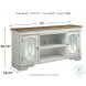 Realyn Chipped White XL TV Stand from Ashley | Coleman Furniture