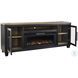 Foyland Black and Brown 83" XL TV Stand with Electric Fireplace From ...