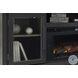 Foyland Black and Brown 83" XL TV Stand with Electric Fireplace From ...