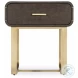 Commerce And Market Dark Wood And Gold Metropolitan End Table From Home ...
